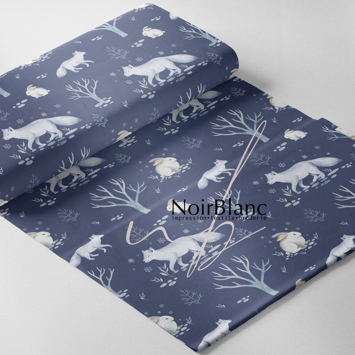 Wolf And Rabbit Fabric