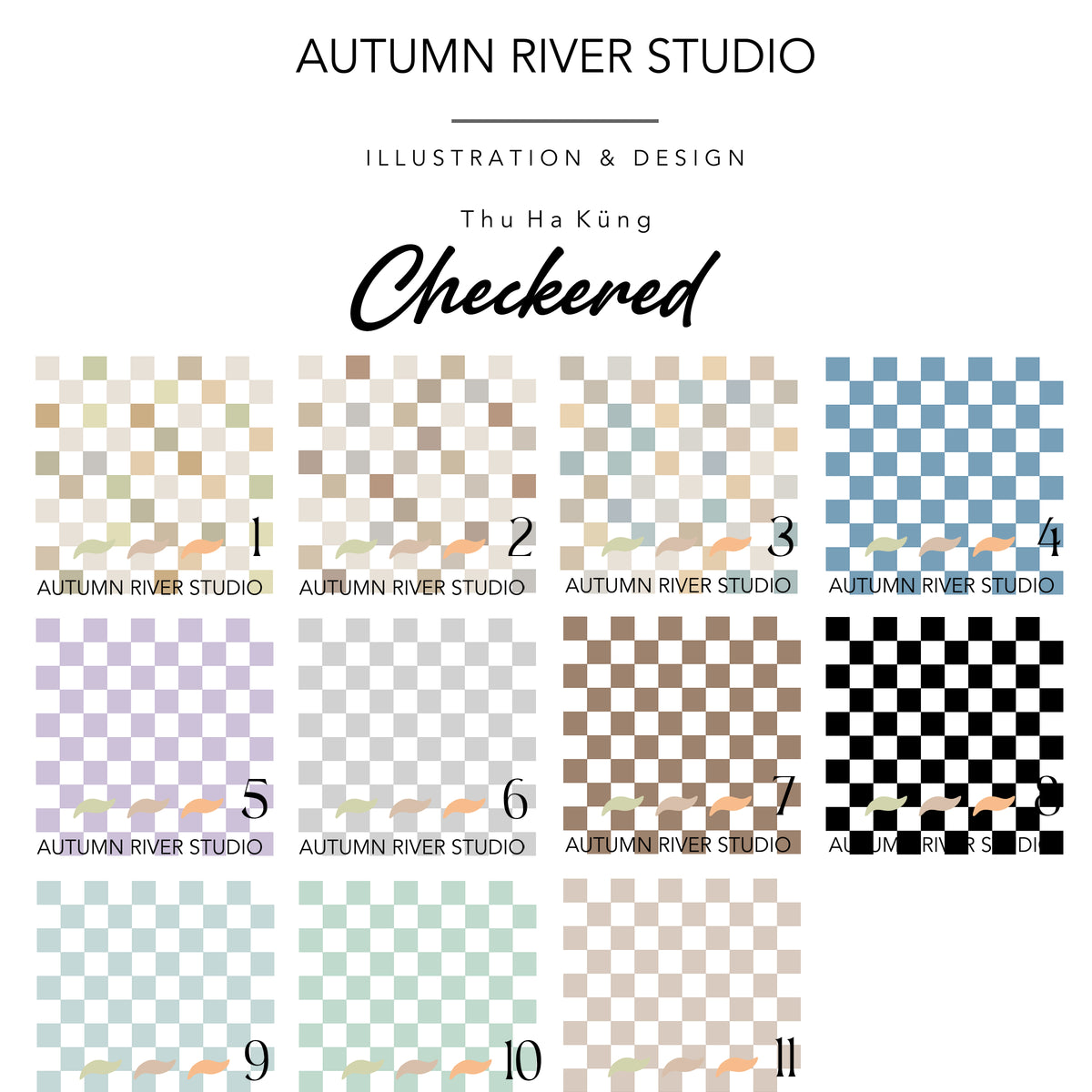 Checkered - Autumn River Studio – NoirBlanc.ca