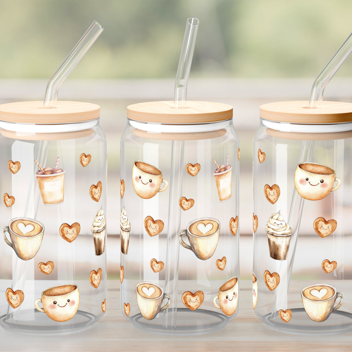 Café souriant - UV DTF (autocollant) – NoirBlanc.ca