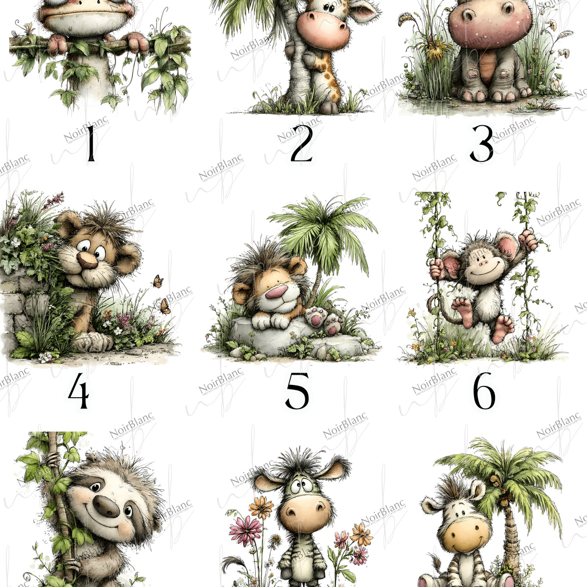Impression DTF - Animaux de la ferme d'été excentrique – NoirBlanc.ca