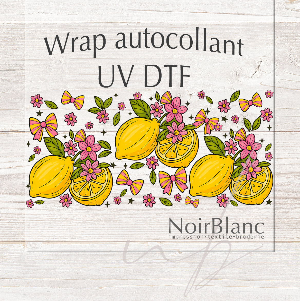 Groovy Lemons - UV DTF (sticker) – NoirBlanc.ca