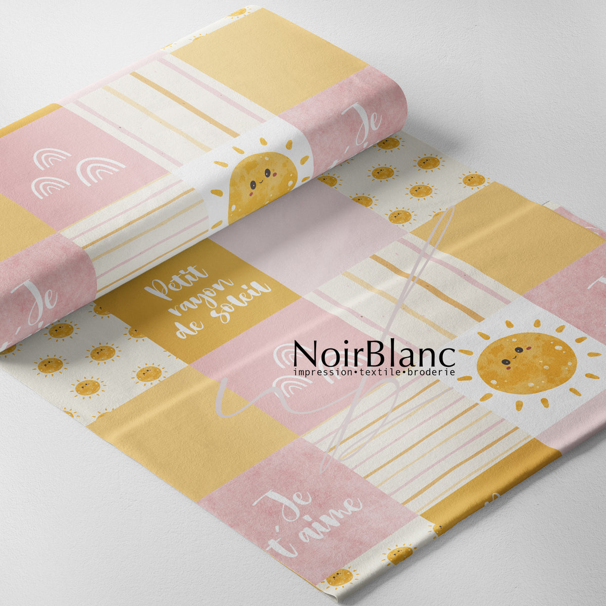 Patchwork mon petit rayon de soleil rose – NoirBlanc.ca